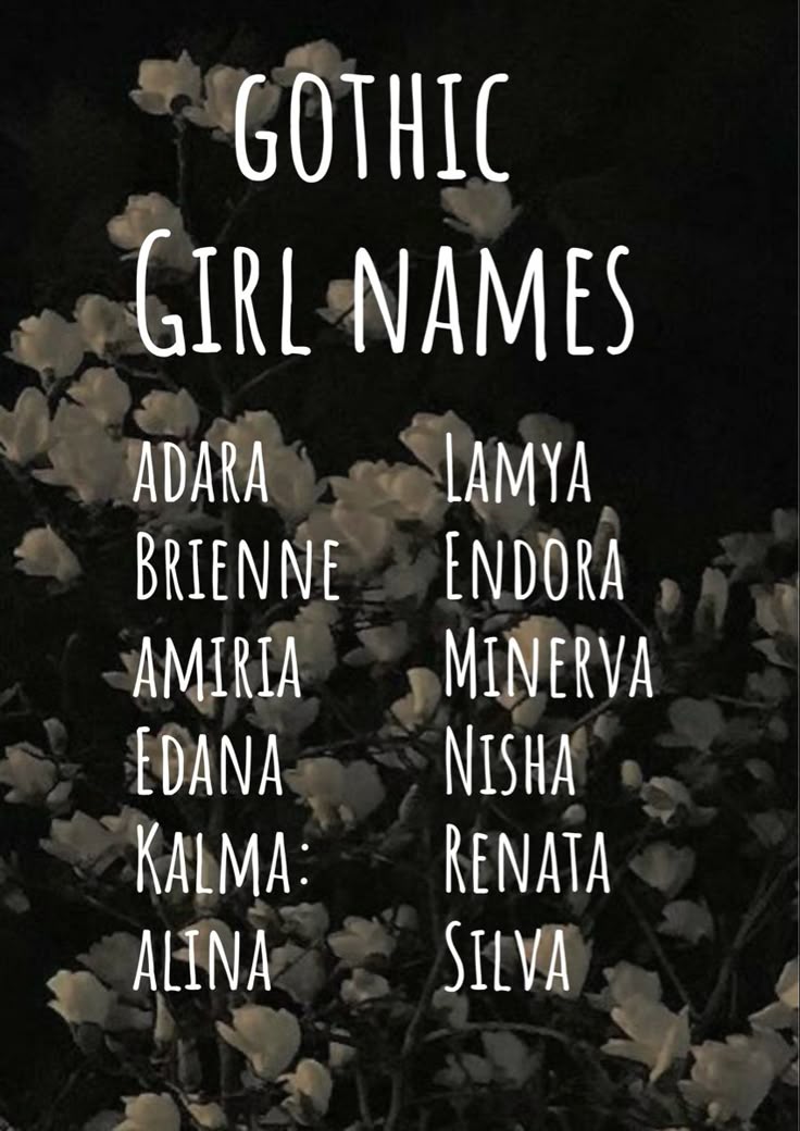 100+ Mysterious & Beautiful Goth Girl Names for a Dark Aesthetic